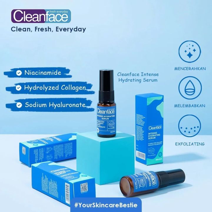Clean Face Intense Hydrating Serum | 20 ml | Lazada Indonesia