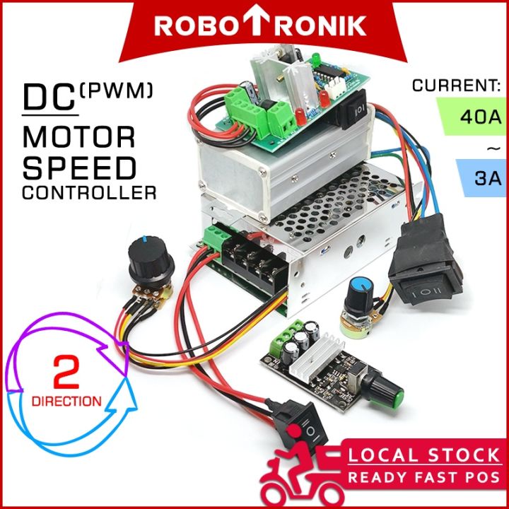 DC Brush Motor Speed Controller PWM (Both way Forward & Reverse) Geared ...