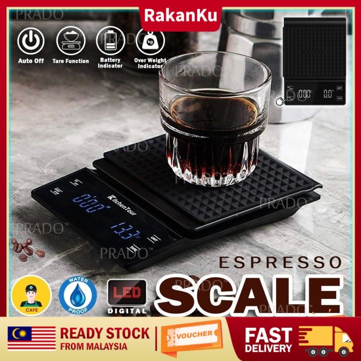 RakanKu Malaysia Digital Coffee Espresso Scale Accuracy 0.1g - 3000g ...