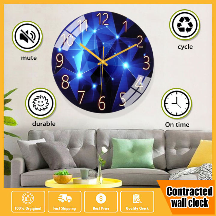 30CM Quartz Movement Wall Clock Modern Living Room Wall Clock Modern ...