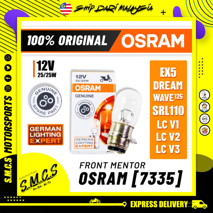 OSRAM Front Bulb 7335 EX5 DREAM WAVE Y125 SRL110 LC V1 V2 V3 (100 ...