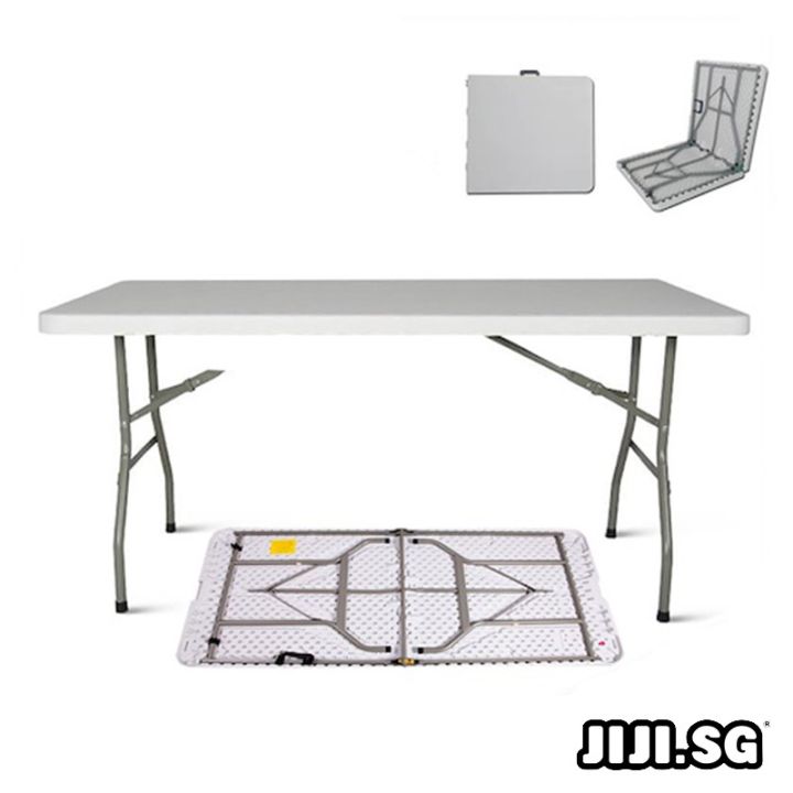 (JIJI.SG) HDPE Folding Table (Rectangular) - (1.2M / 1.5M / 1.8M / 2.4M ...
