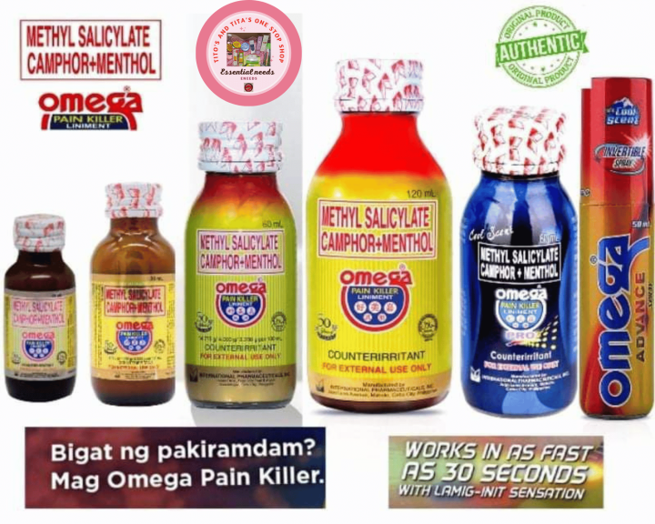 OMEGA PAIN KILLER Regular and Pro Liniment and Spray | Lazada PH