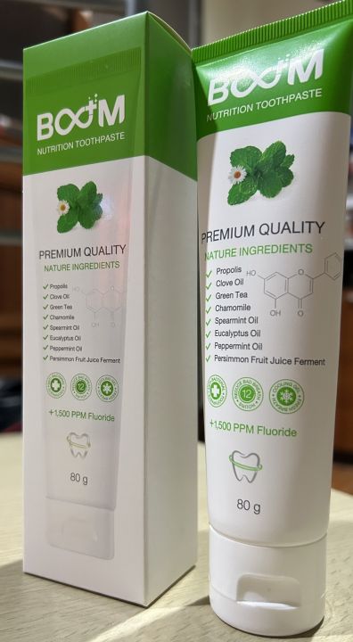 ยาสีฟันสมุนไพรธรรมชาติ BOOM Nutrition TOOTH PASTE สารสกัดจากสมุนไพร ปาก ...