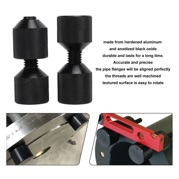 2 Pcs Flange Alignment Pin Two Hole Pins Set Aluminum Threaded for ASME ...