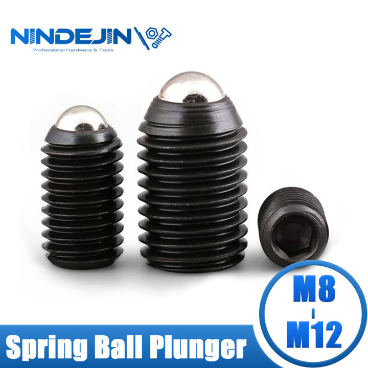 NINDEJIN Hex Hexagon Socket Ball Point Set Screw Carbon Steel Spring ...