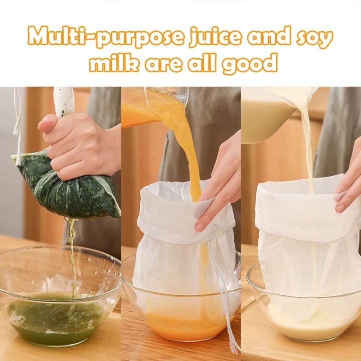 YESPERY Food Grade Nylon Filter Bag Net 100Mesh Tea Coffee Milk ...