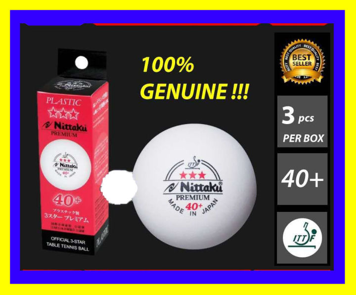 Original NITTAKU Premium ball 3 star 40+ Made in Japan Table Tennis Ball Ping Pong Ball NITTAKU ...