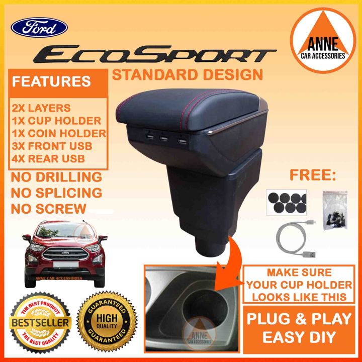 Car Armrest Ford Ecosport Titanium 2014 2015 2016 2017 2018 2019 2020 ...