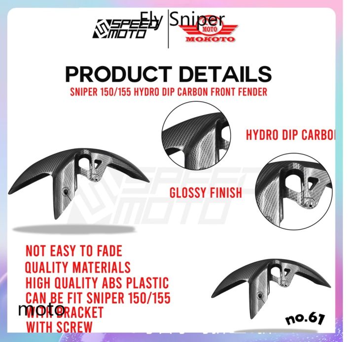 SNIPER 150 / SNIPER 155 FRONT FENDER CARBON FOR YAMAHA SNIPER 150 / 155 ...