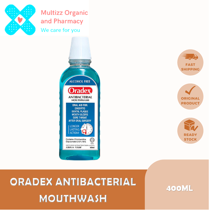 ORADEX A/F ANTIBACTERIAL MOUTHWASH 400ML | Lazada