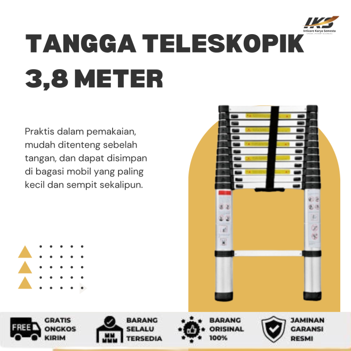 Tangga Teleskopik 3,8 Meter | Lazada Indonesia