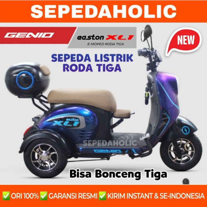Sepeda Listrik Roda GENIO EASTON XL1 BY UNITED 500 Watt Bisa Bonceng ...