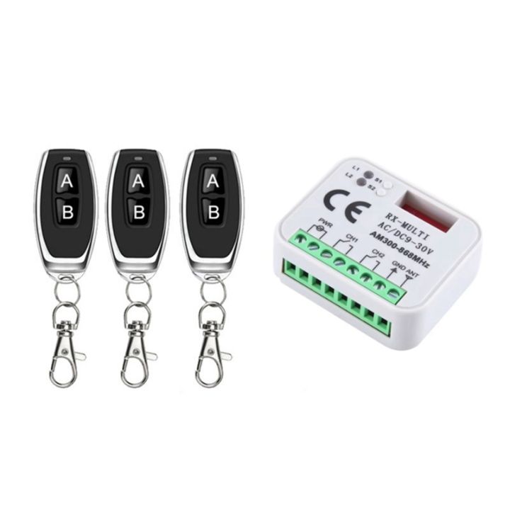(BGIC) Universal Garage Door Opener Switch with 3 Remote Control ...