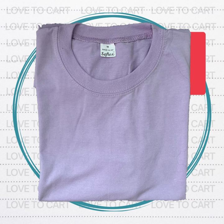 T-Shirt Unisex Light Violet Softex roundneck | Lazada PH
