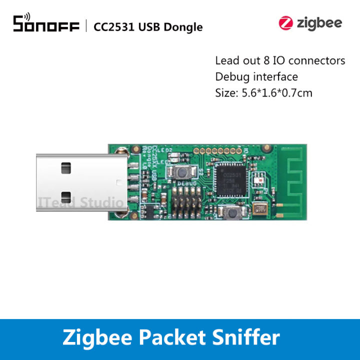 ITEAD SONOFF CC2531 Zigbee USB Dongle Gateway Smart Zigbee Hub Zigbee Packet Sniffer with ...