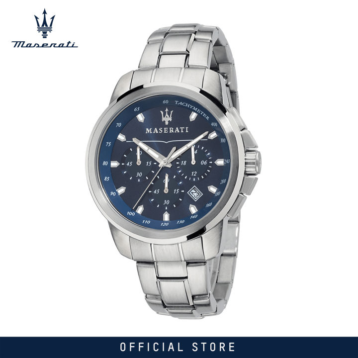 [2 Years Warranty] Maserati Successo Chronograph - Silver (44mm) Men's ...