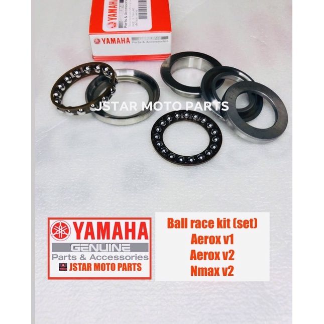Ball race kit (set) / Tpost Bearing / Steering bearing Nmax v2 Aerox v1 & v2 / Yamaha Genuine ...