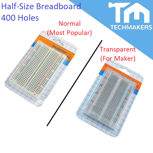 Half-Size Breadboard MB102 MB-102 400 Hole/Point Solderless Project Bread Board Mini | Lazada