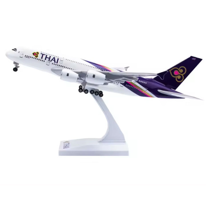 Thai Airlines Airbus A380-800 30cm Super Jumbo Airplane Model with LED ...