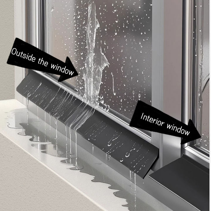 0.5M-2M Home Window Water Blocking Bar Sliding Window Rain Weatherstrip ...