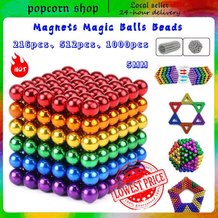 5mm 216PCS 516PCS 1000PCS MAGNETIC MAGNET MAGIC BALLSBola Magnetik ...