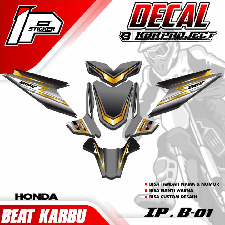 Decal BEAT KARBU - Sticker Decal Variasi FULL BODY List HONDA BEAT ...