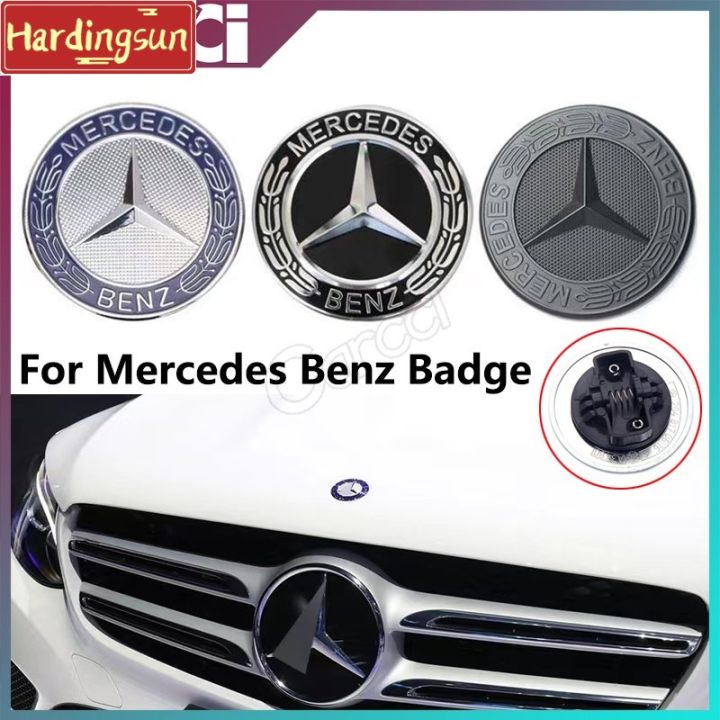 Hardingsun 3D 57mm Mercedes Benz Front Logo Hood Badge Emblem for ...
