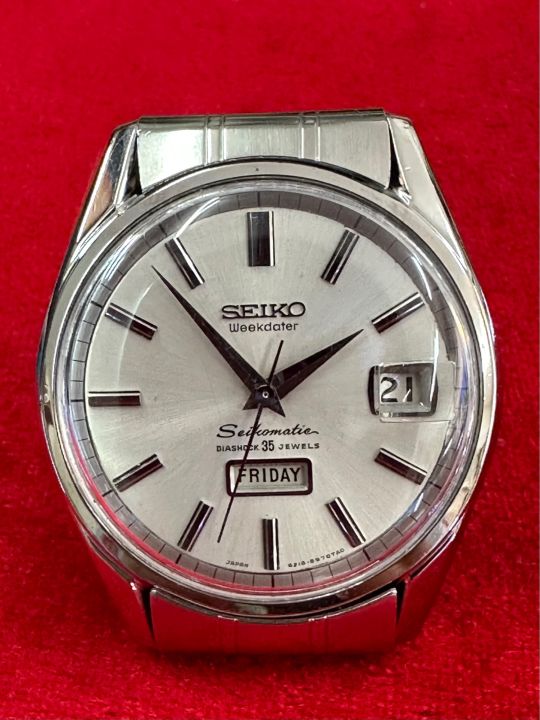 นาฬิกาวินเทจ Seiko Weekdater Seikomatic Diashock 35 jewels Automatic ฝา ...