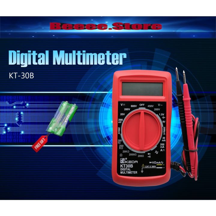 DIGITAL METER KEDA KT-30B SUPER THINNED TYPE DIGITAL MULTIMETER | Lazada