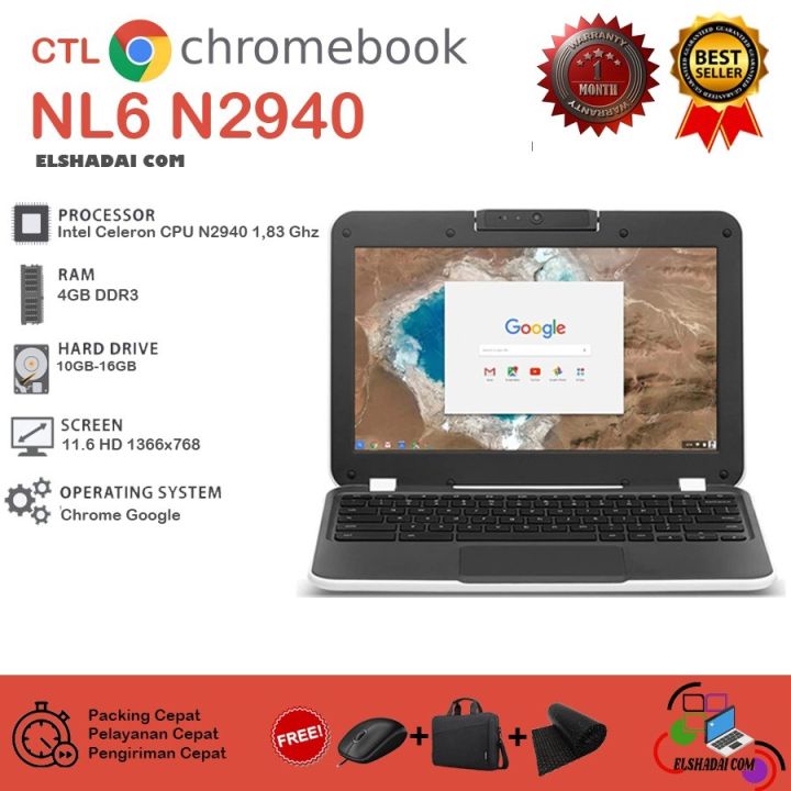 HARGA LAPTOP BEKAS || Ctl Chromebook NL6 N2940 4gb Chrome OS mulus bgt ...