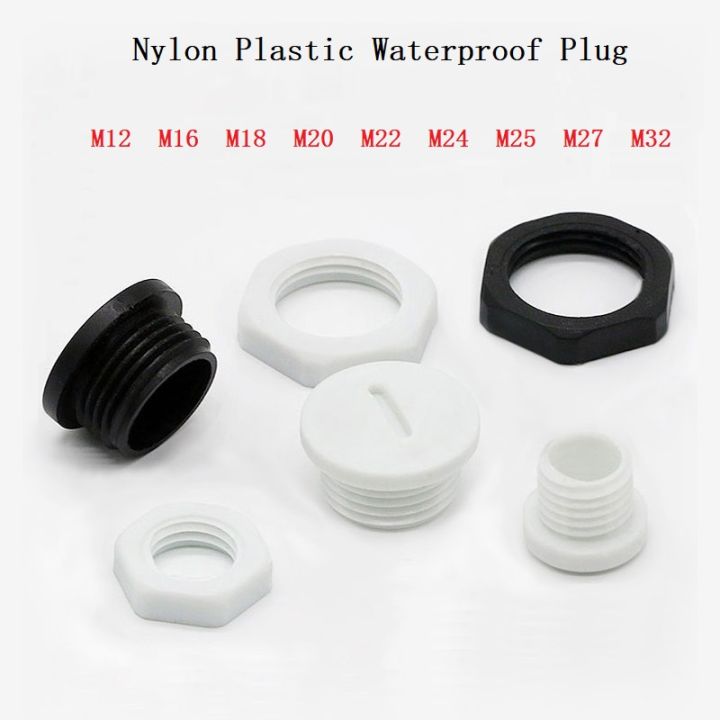 Nylon Plastic Waterproof Plug Straight Blind Cover Plug M12 M16 M18 M20 ...
