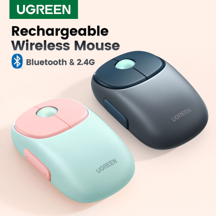 UGREEN 2.4G Bluetooth Mouse Rechargeable Wireless Ergonomic Mouse 4000 ...
