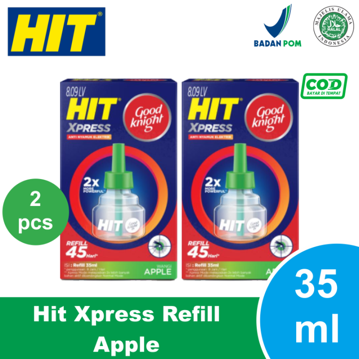 HIT EXPERT Elektrik REFILL- Obat Nyamuk Wangi Apple 45 HARI ( Paket ...