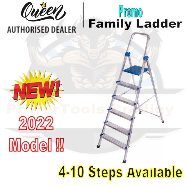 QUEEN FAMILY ALUMINIUM LADDER/ 150KG HEAVY DUTY LADDER/ PLATFORM LADDER ...