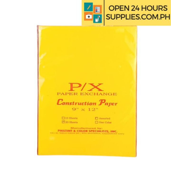 Construction Paper (P/X) 9x12 20s Assorted colors in 1 pack | Lazada PH
