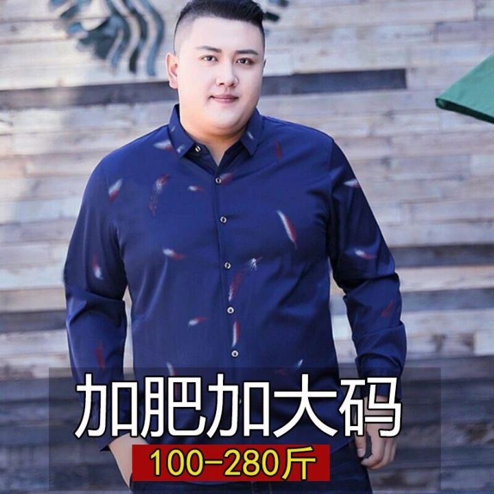 [M-7XL] Áo sơ mi nam dài tay in ngoại cỡ cỡ 130kg có thể mặc áo thường ngày thời trang dáng rộng ...