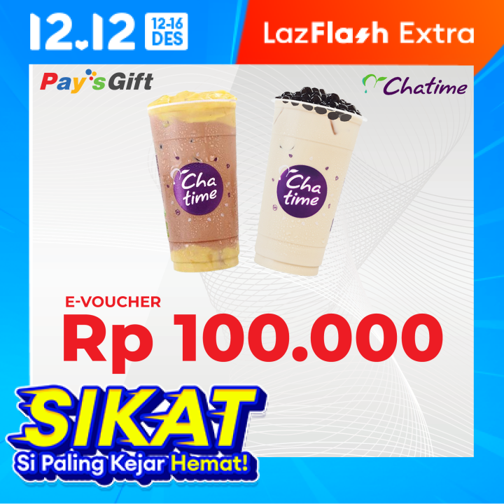 [Paysgift] Voucher Digital Chatime Value Rp 100.000 | Lazada Indonesia