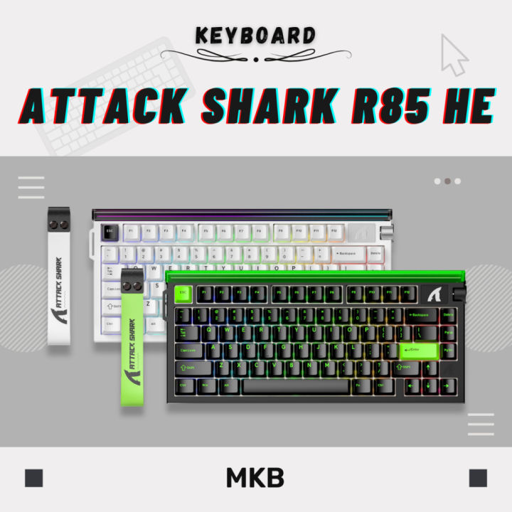 Attack Shark R85 HE Wired 75% RGB Lightbox 8k Polling Rate Rapid Trigger Hall Effect Full Build ...