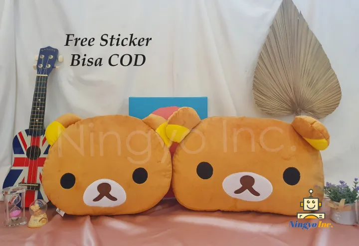 BANTAL KEPALA RILAKKUMA KARAKTER BONEKA KAMAR SOFA LUCU HIASAN JEPANG ...