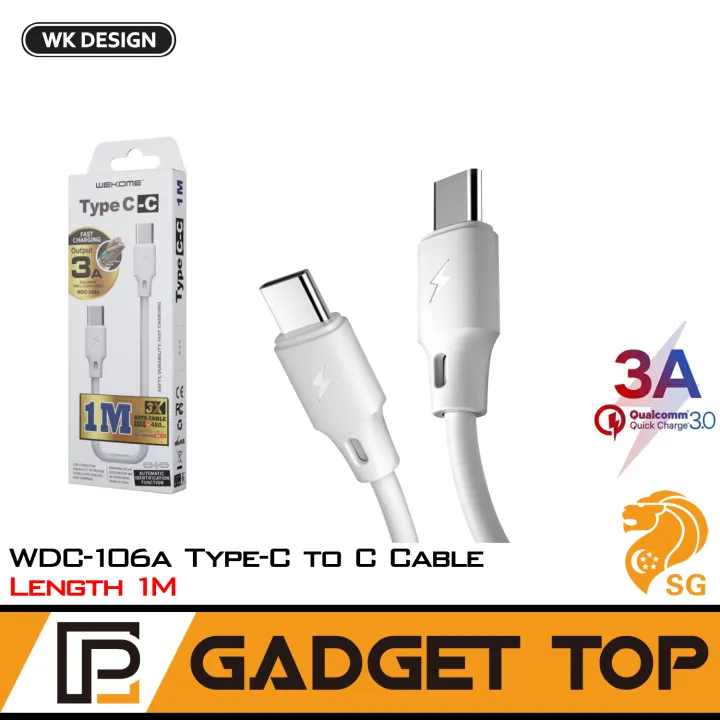 SG Seller WEKOME WDC-106a FULLSPEED PRO Type C To Type C DATA CABLE ...