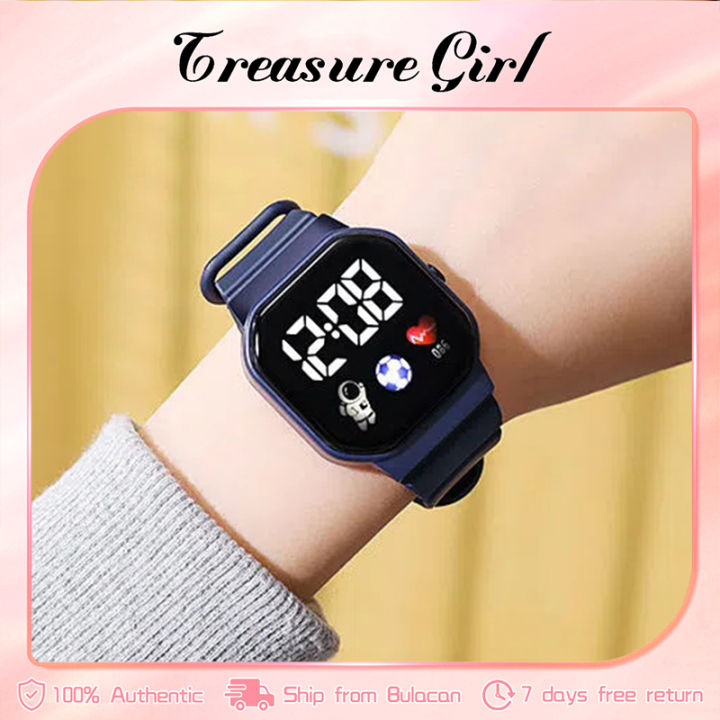 Macaron Color LED Electronic Watch Fashion Unicorn Waterproof ...