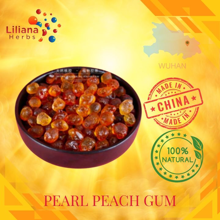 100gram Mini Pack PEACH GUM 珍珠桃胶 Pearl Peach Gum普通桃胶 Standard Peach Gum ...