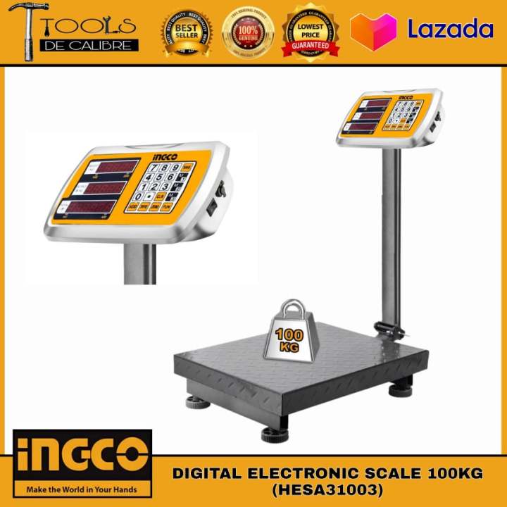 INGCO 100KG Rechargeable Electronic Scale (HESA31003) | Lazada PH