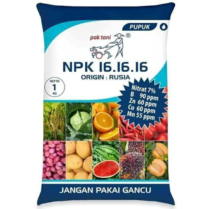 Pupuk TANAMAN HIAS NPK 16 16 16 Pak Tani PUPUK ORGANIC Origin RUSIA ...