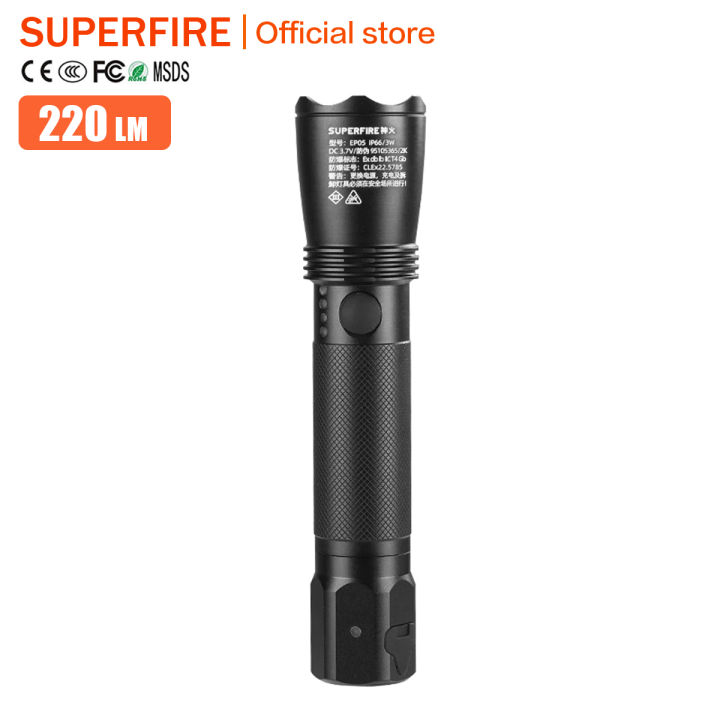 SUPERFIRE EP05 Industrial Explosion-proof Flashlight Strong Light Charging Waterproof Fire ...