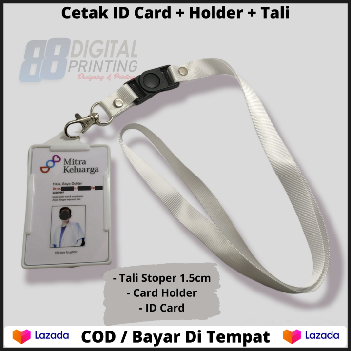 Cetak Tanda Pengenal Karyawan ID Cardd Custom Name Tag | Lazada Indonesia