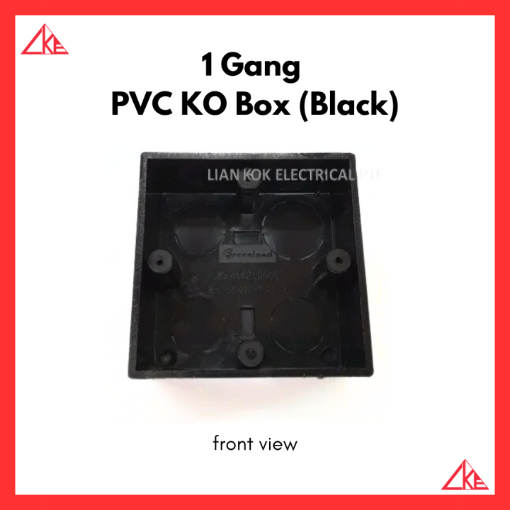 1 Gang PVC KO Box (Black) | Lazada Singapore