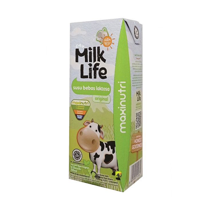 MILK LIFE - Susu UHT BEBAS LAKTOSA ORIGINAL - 200ml RTD | Lazada Indonesia