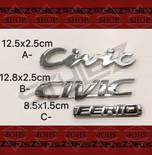 EMBLEM LOGO FOR HONDA CIVIC EK EG & FERIO | Lazada